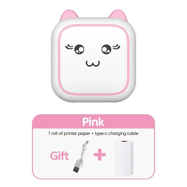 Портативный мини принтер липкая самоклеящаяся печать этикеток беспроводное соединение