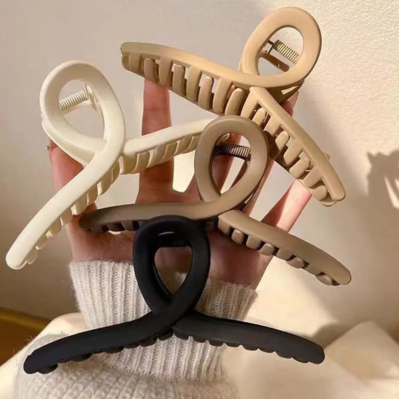 Женская матовая заколка для волос, французские Элегантные Заколки для ...