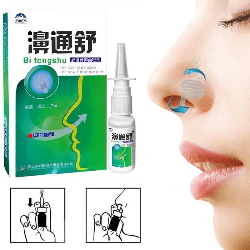 Травяной спрей для носа Jinyuan для лечения ринита и синусита | AliExpress