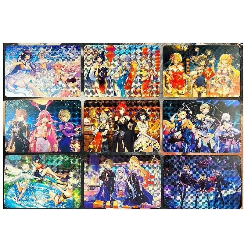 9 шт./компл. Honkai 3rd ACG Cute Beauty Girl Премиум Коллекционный набор карт Kawaii Сексуальная ...