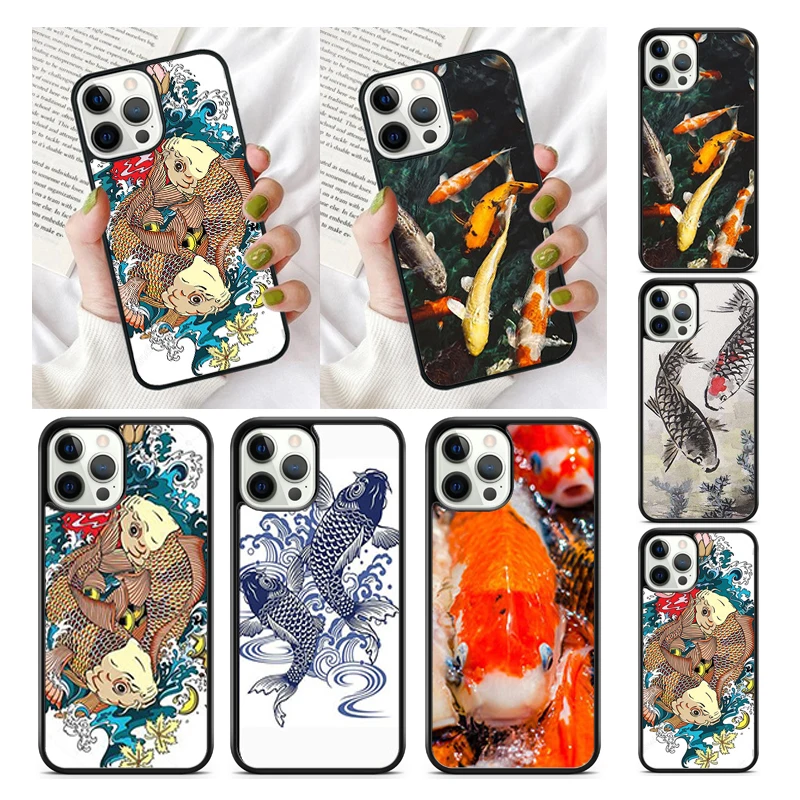 Carp Fish Phone Case Cover for iPhone 16 15 SE2020 13 14 11 12 Mini Pro ...