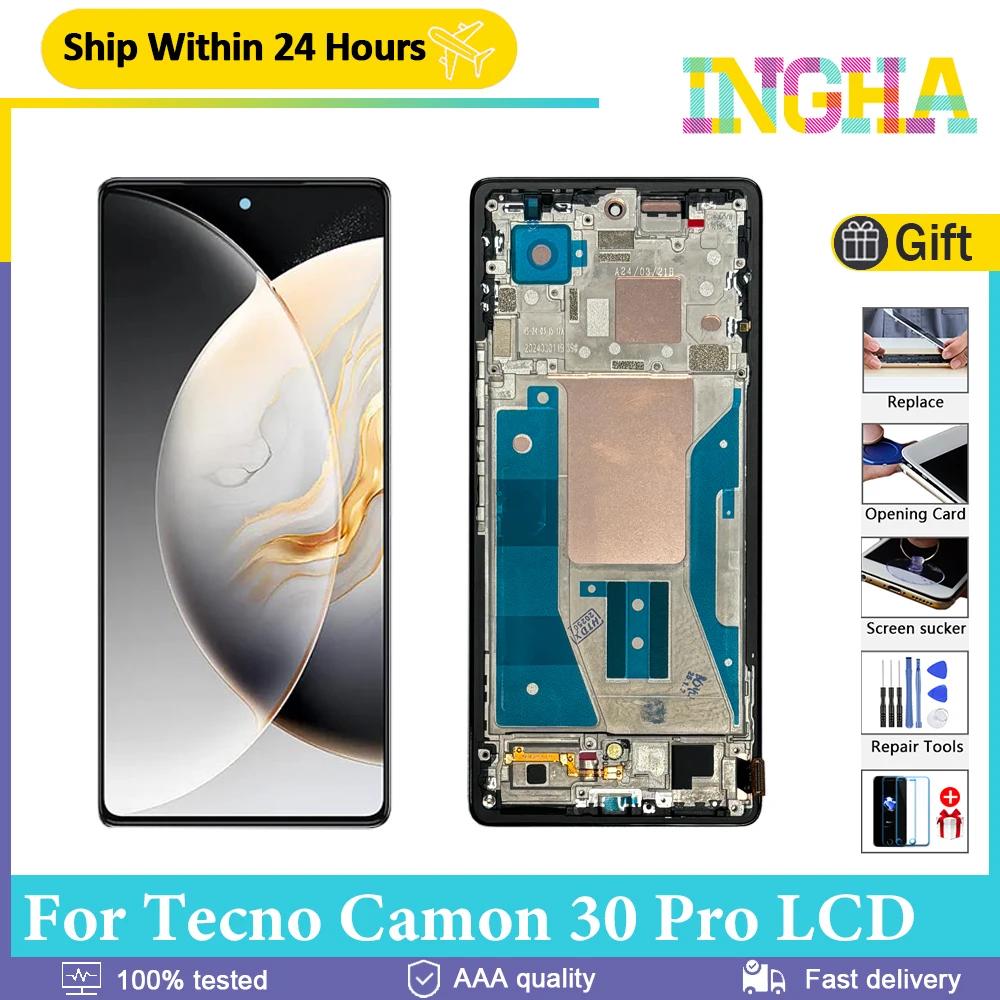 AMOLED 6,78 "для Tecno Camon 30 Pro ЖК-дисплей CL8, дигитайзер ...