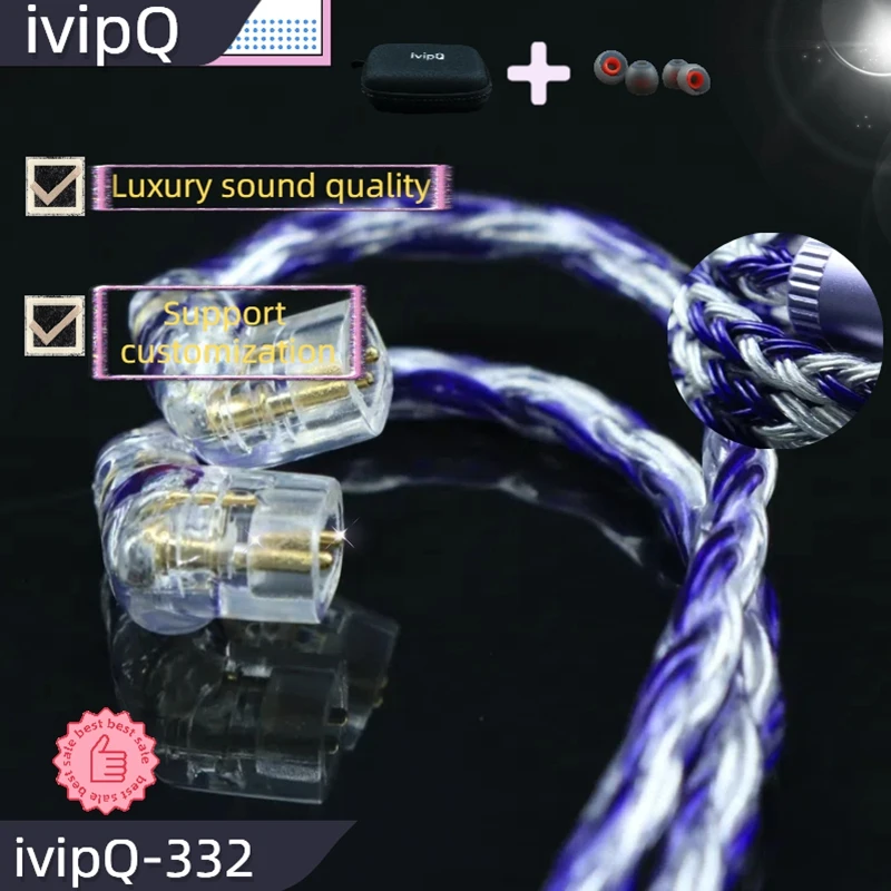 ivipQ 332 16-ядерный кабель-крючок для обновления наушников с 3,5/2,5/4,4 мм MMCX/QDC/0,78 мм 2 ...