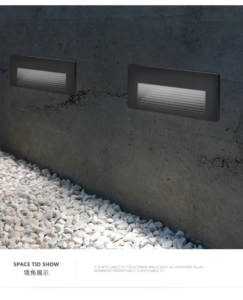Outdoor Led Stair Step Light 3W 5W Waterproof Recessed Wall Corner ...