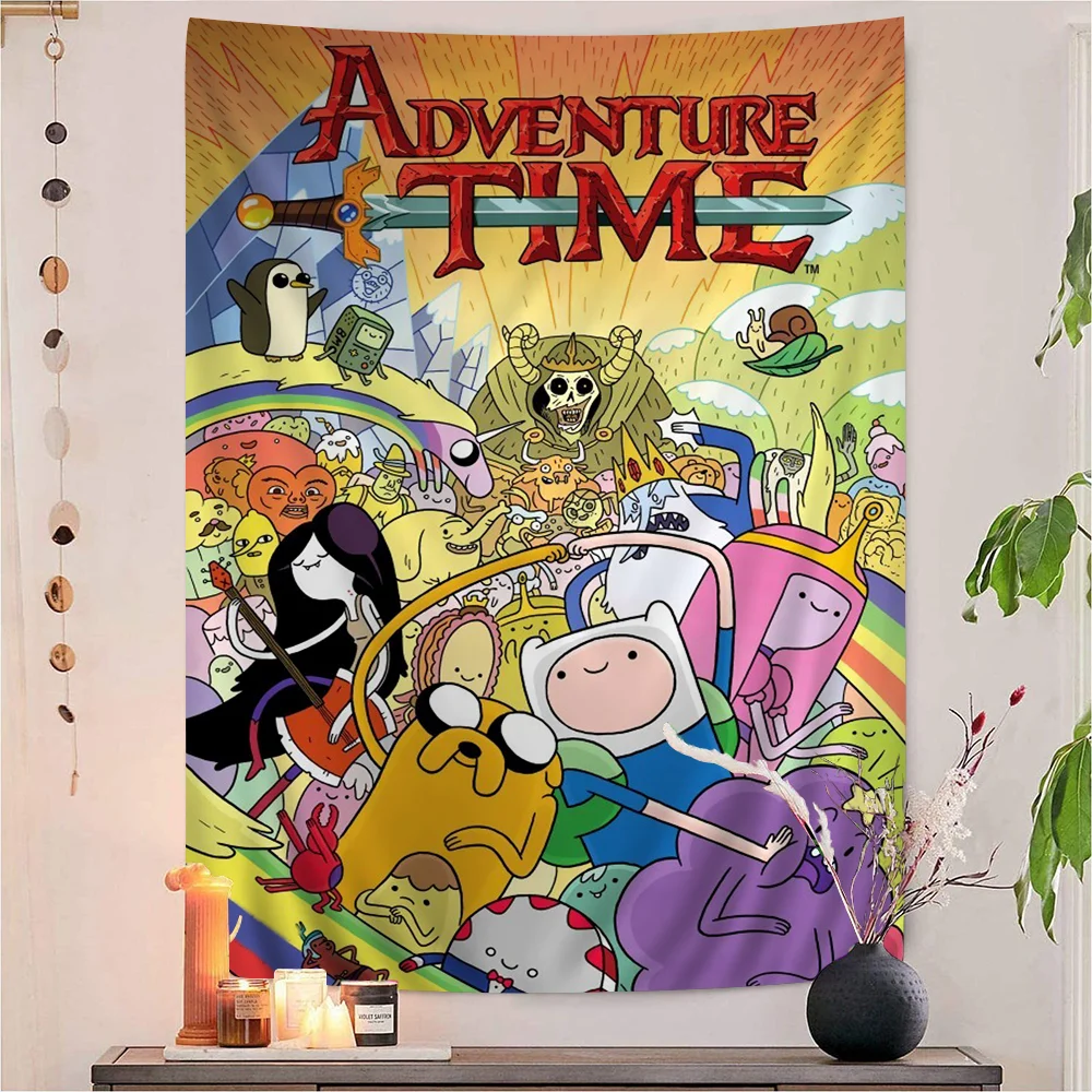 Cartoon Adventure Time Hanging Bohemian Tapestry Hanging Tarot Hippie ...