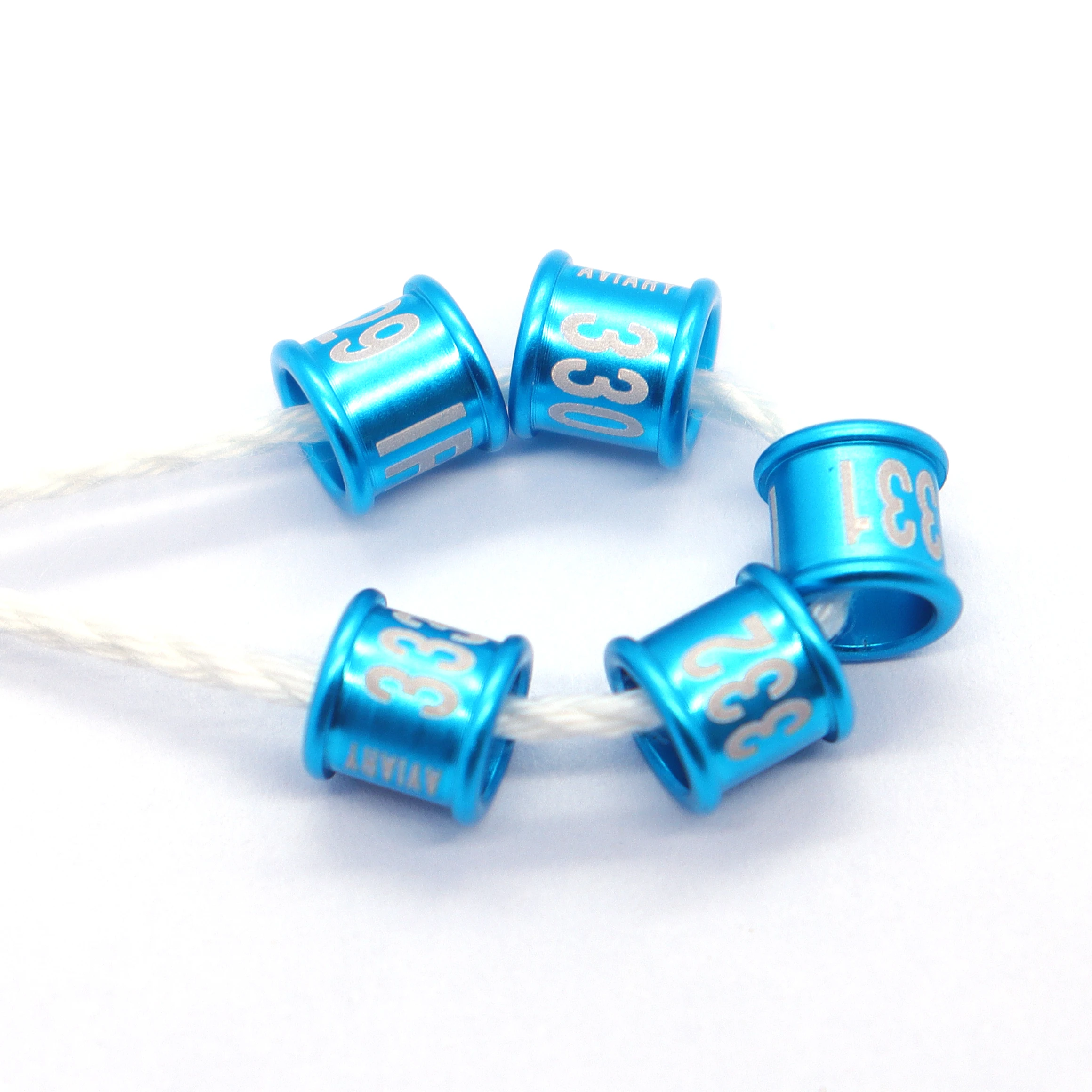 100 Pcs Pet Bird Rings 12mm Aluminium Birds Rings Pigeon Leg Bands ...