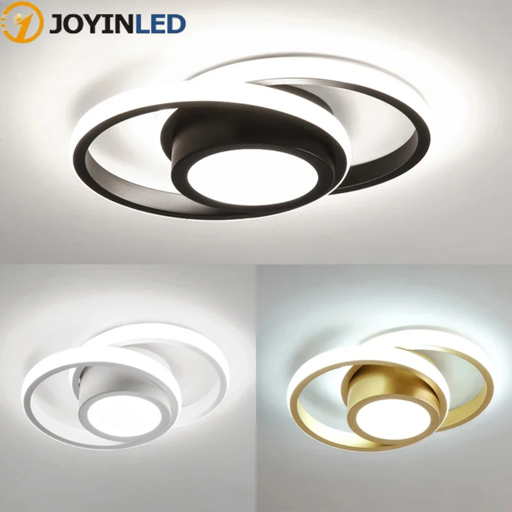 Потолочная люстра JOYINLED, золотая/черная/белая | AliExpress
