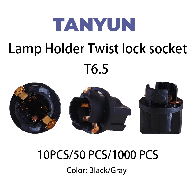TANYUN T6.5 Twist Lock Socket Car Bulb Holder T6.5 Instrument Panel ...