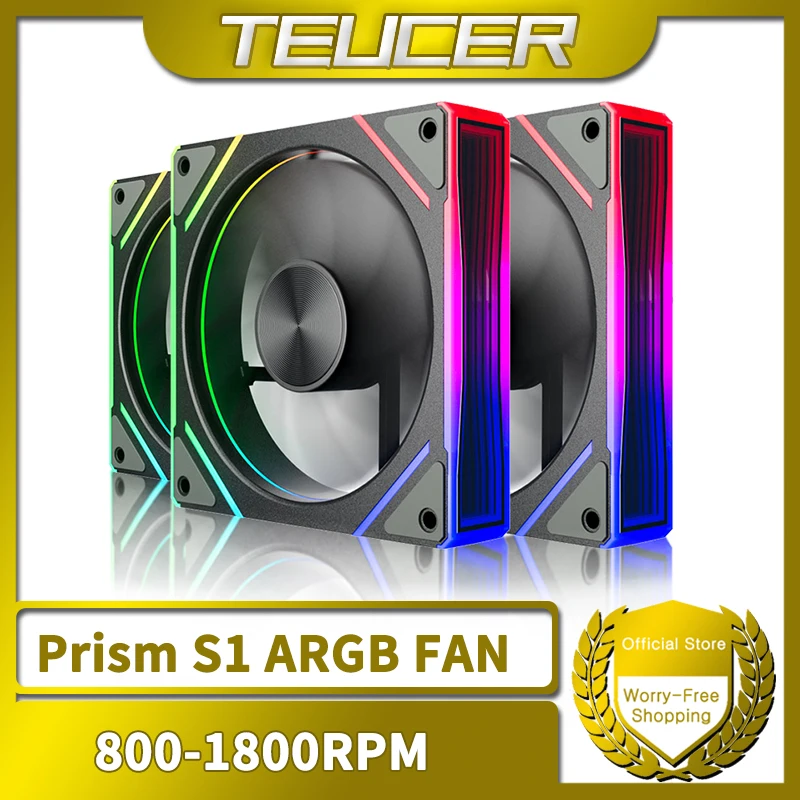 TEUCER Prism S1 120 мм RGB вентилятор для корпуса | AliExpress