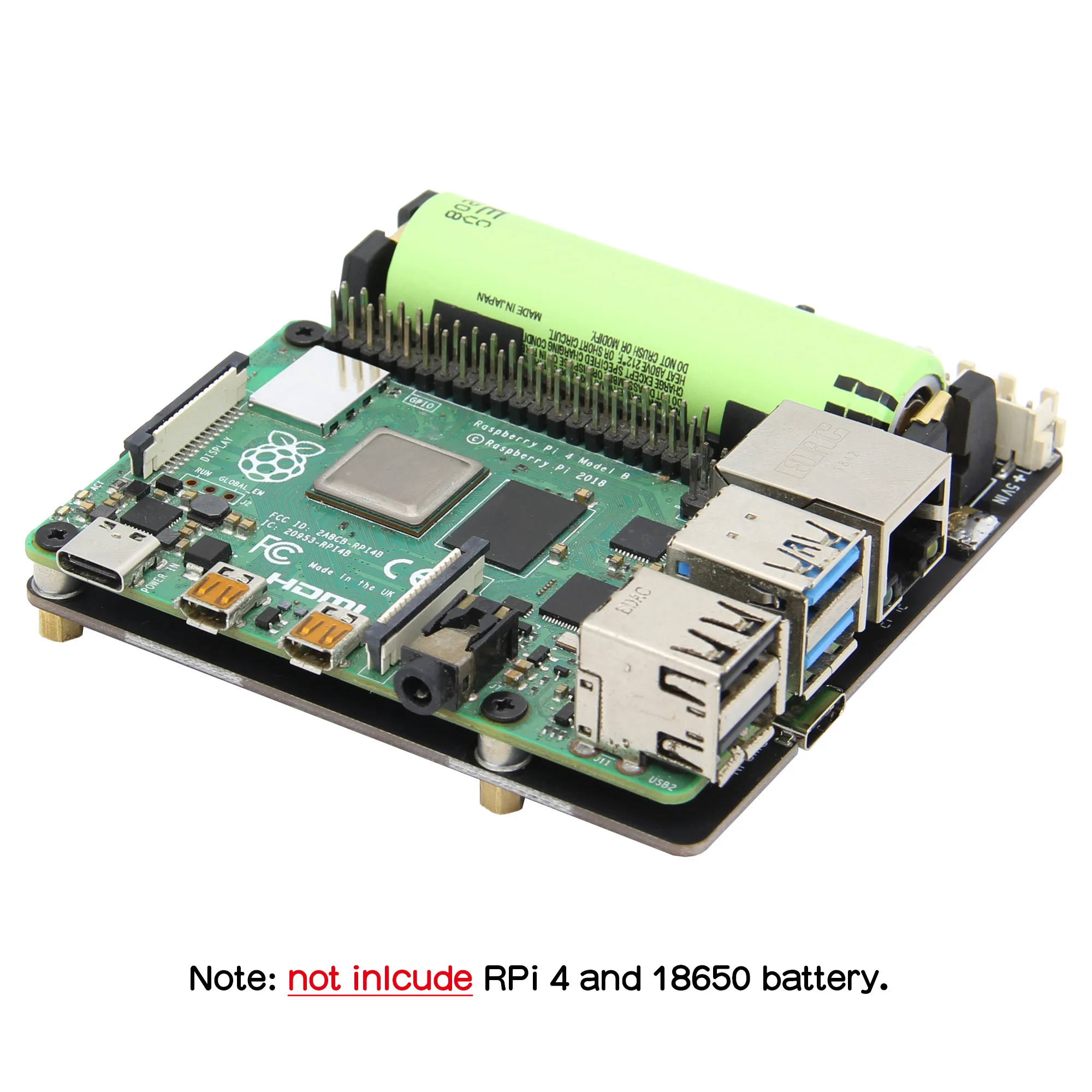 Raspberry Pi 4 18650 UPS Shield X703, ультракомпактный UPS только для ...