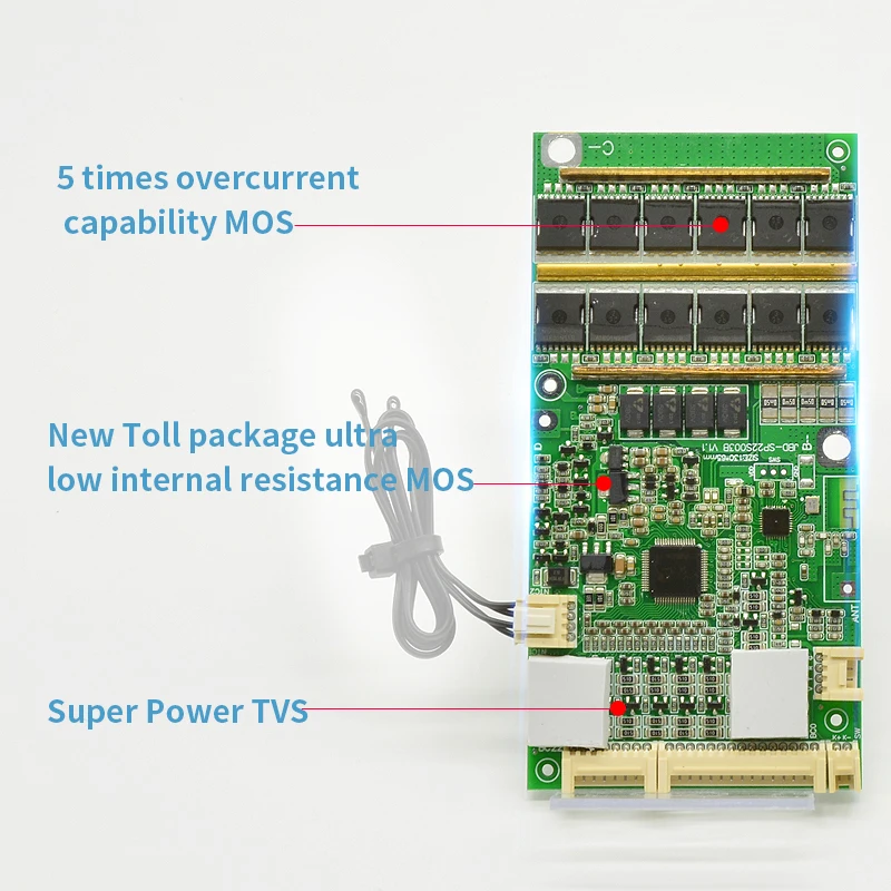 Литиевая батарея JBD Smart BMS 36 в 48 в 60 в Lifepo4 40A 50A 80A 100A ...
