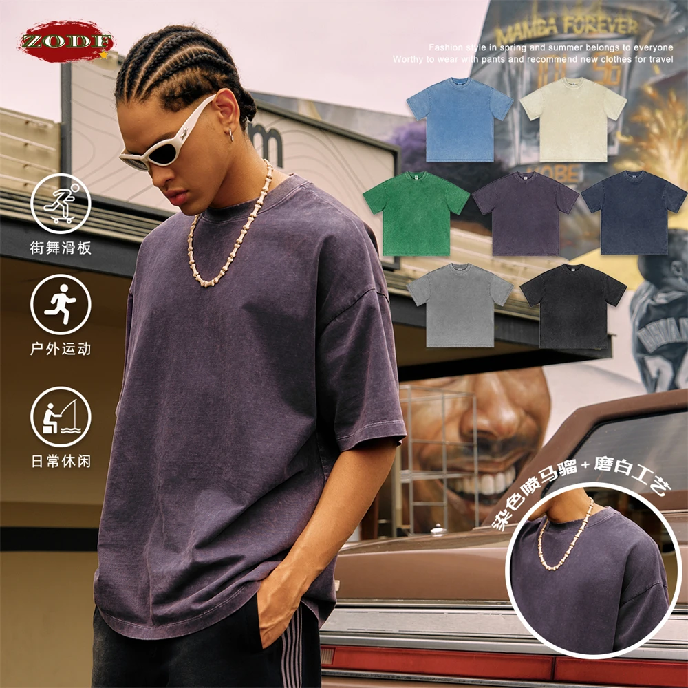 Мужские футболки ZODF HY0823 из хлопка | AliExpress