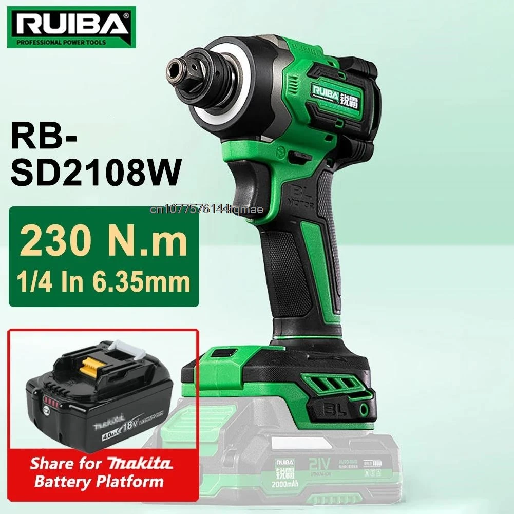 Аккумуляторная ударная дрель RUIBA 230 Нм для батареи Makita 18 В ...