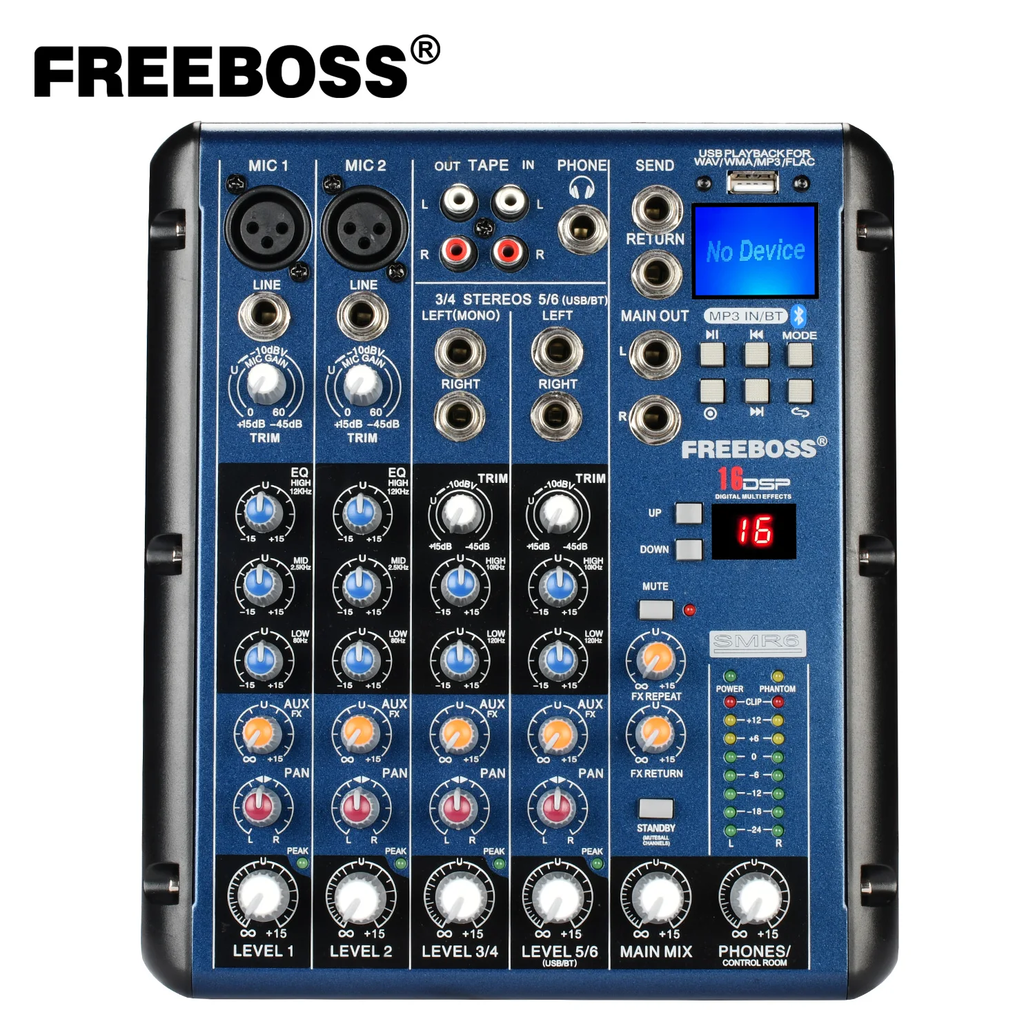 FREEBOSS SMR6 6-канальный аудио микшер | AliExpress