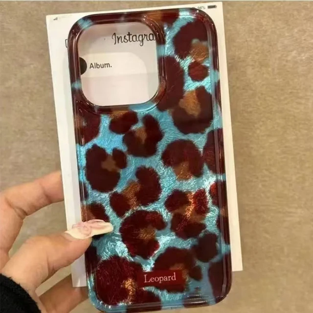 Чехол с синим фоном и леопардовым принтом для Honor 400 200 90 Smart ...