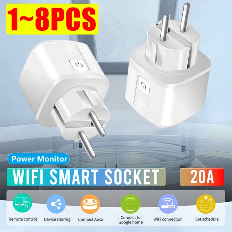 Умная розетка с монитором питания и таймером, 20 А | AliExpress