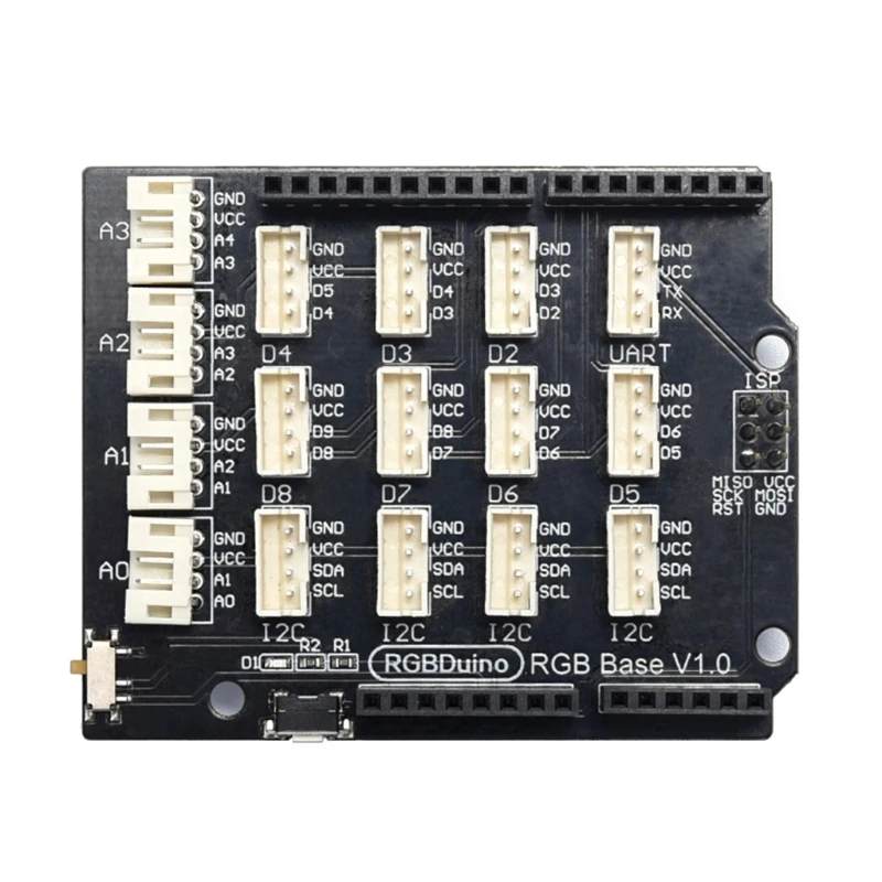 RGBDuino RGB Base V1.0 Expansion Board DC5V with I2C UART Expansion ...