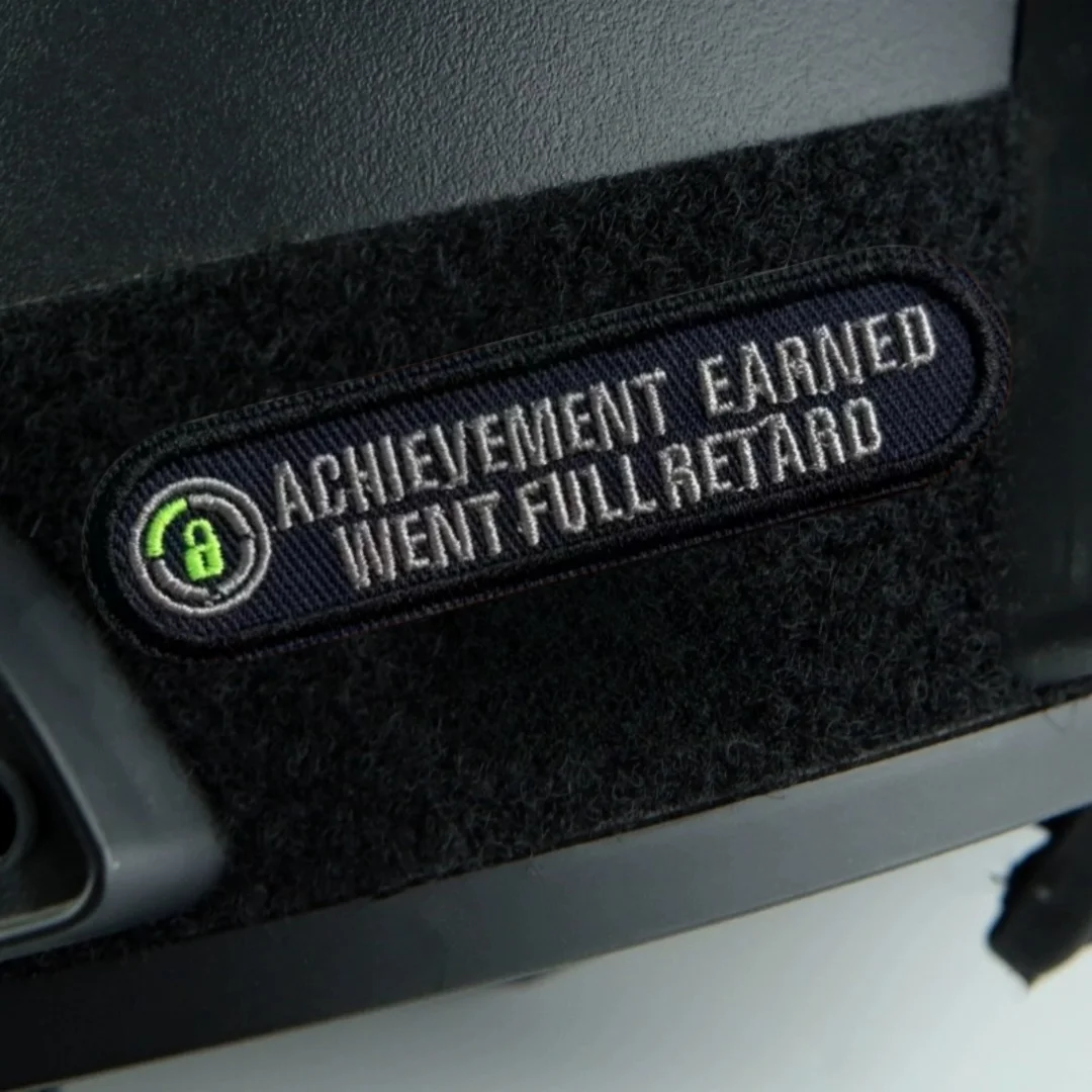 Achievement Earned Went Full Retard Tactical Patch Embroidered Hook ...