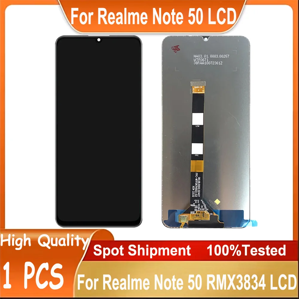 6,74 "дисплей для Realme Note 50 RMX3834, ЖК-дисплей, дигитайзер ...