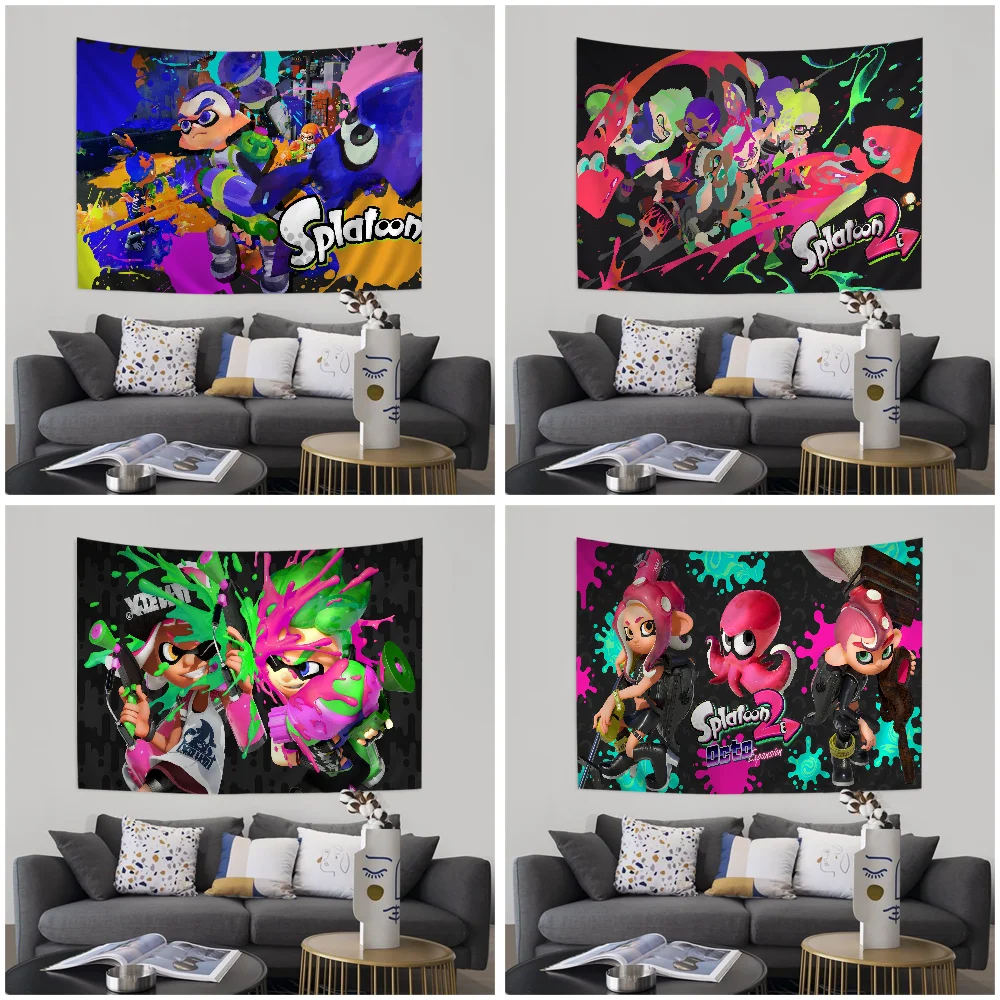 Splatoon Wall Tapestry Home Decoration Hippie Bohemian Decoration ...