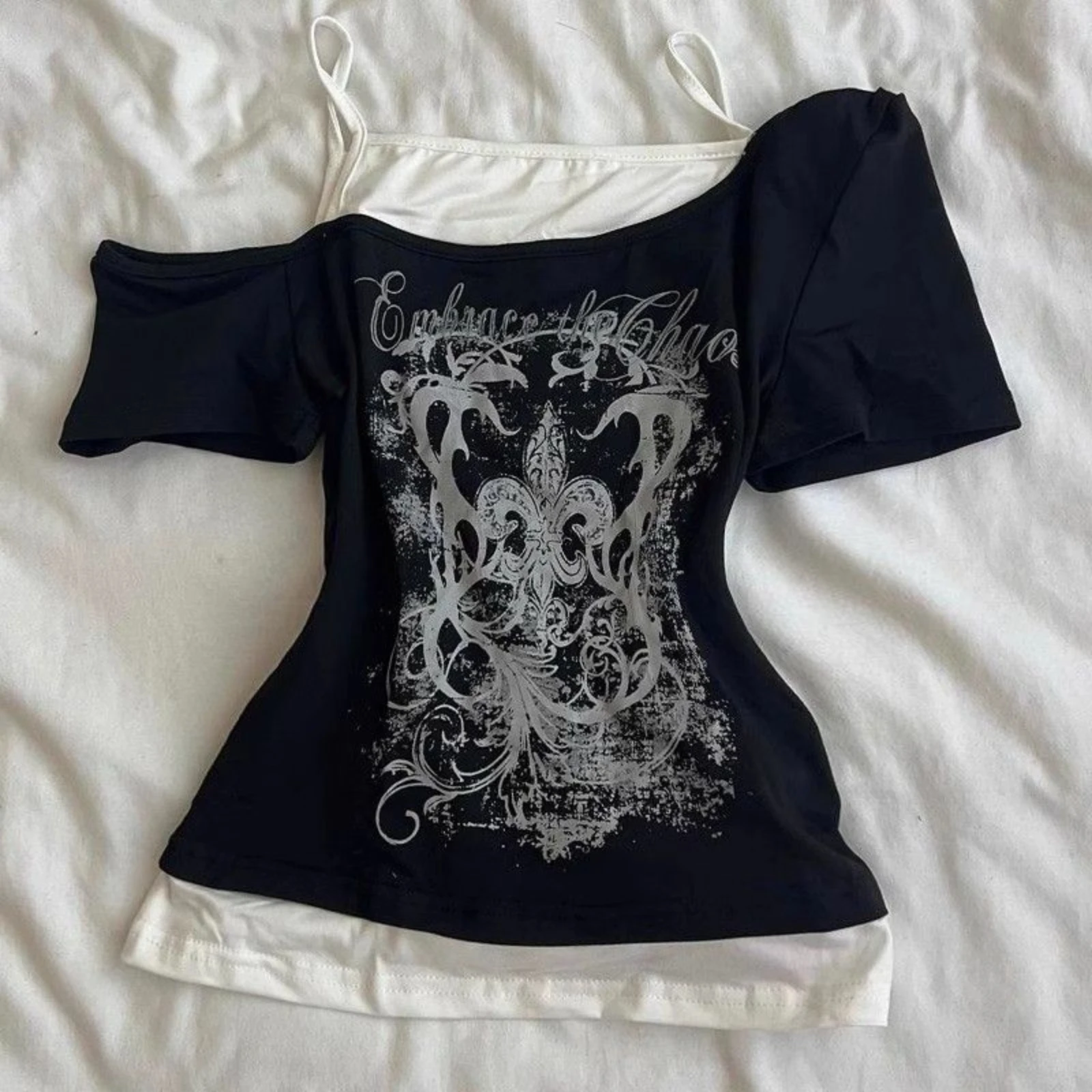 Женские футболки Acubi Grunge | AliExpress