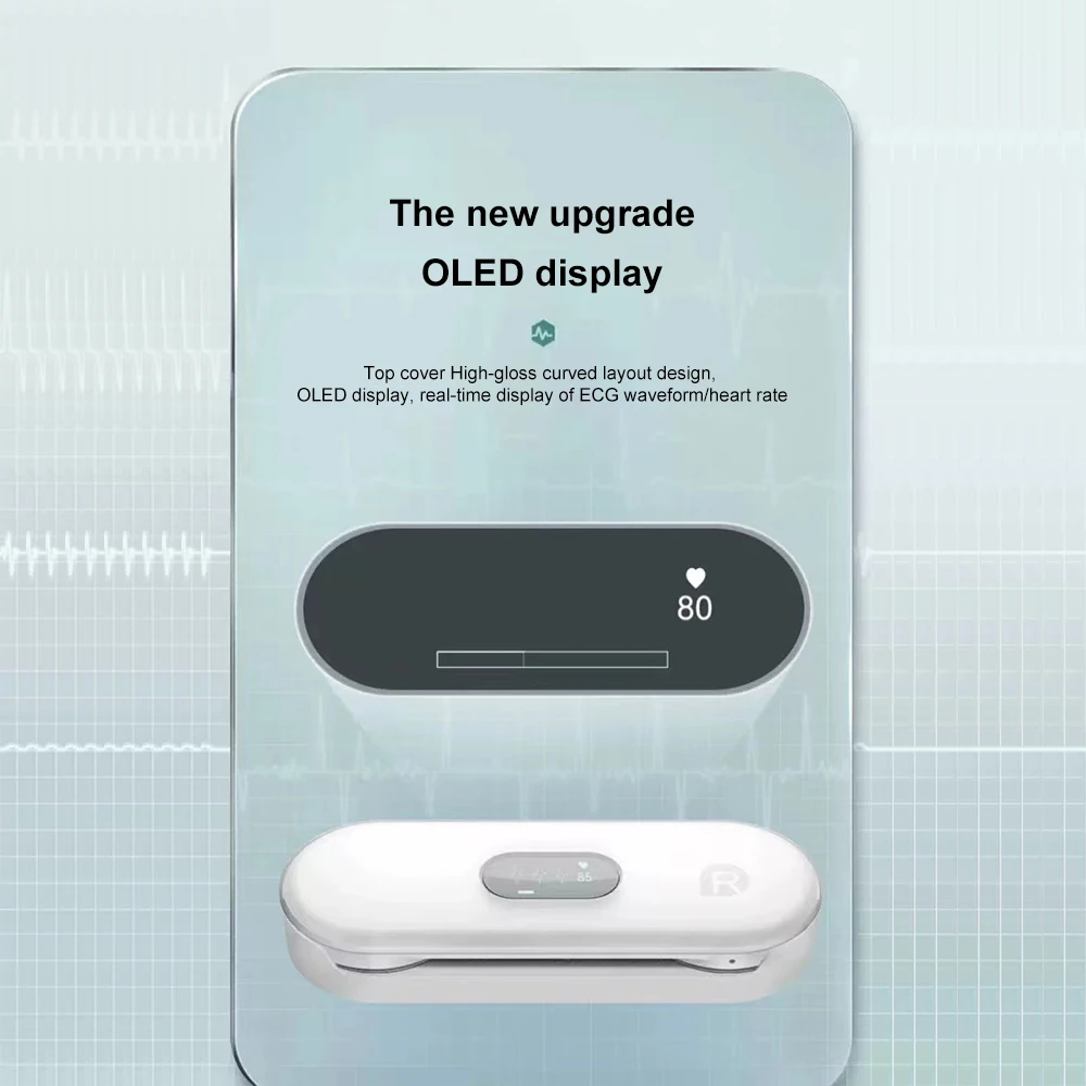 Holter ECG Monitor OLED Bluetooth EKG Cardiaco Heart Monitoring ...