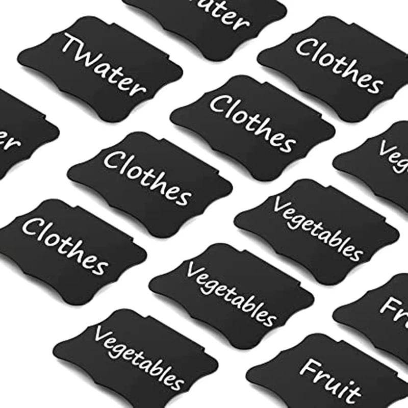24PCS Labels For Storage Bins Removable Black For Storage Bins Pantry ...
