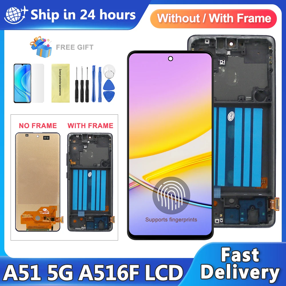 Для Samsung Galaxy A51 5G A516 SM-A516F A516N A516B A516U ЖК-дисплей, дигитайзер сенсорного ...