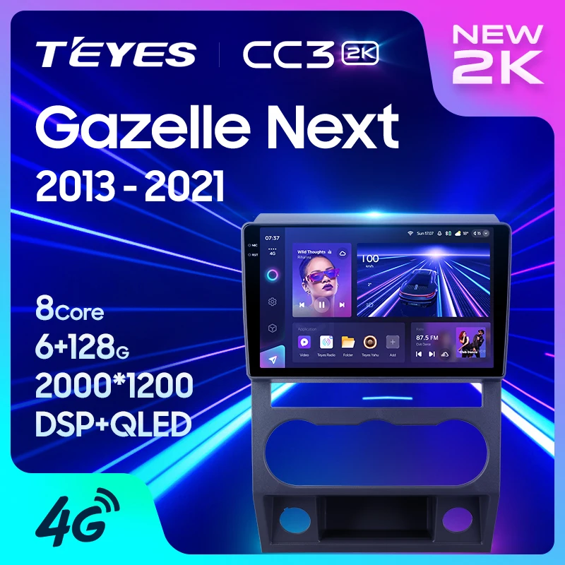 TEYES Тиайс CC3 2K Штатная магнитола For ГАЗ Газель Некст For GAZ Gazelle Next 2013 - 2021 до 8 ...