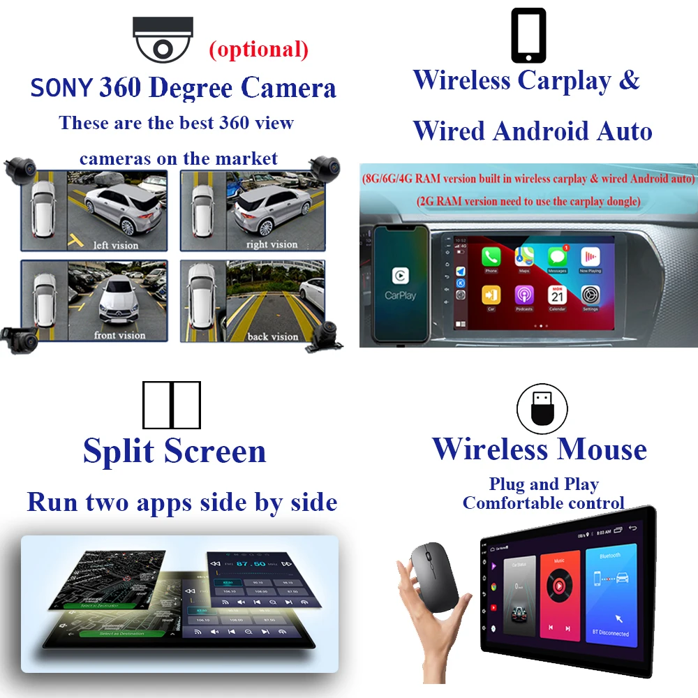 Android 12 Auto Head Unit HU for Mitsubishi RVR ASX 2013-2015 Car ...