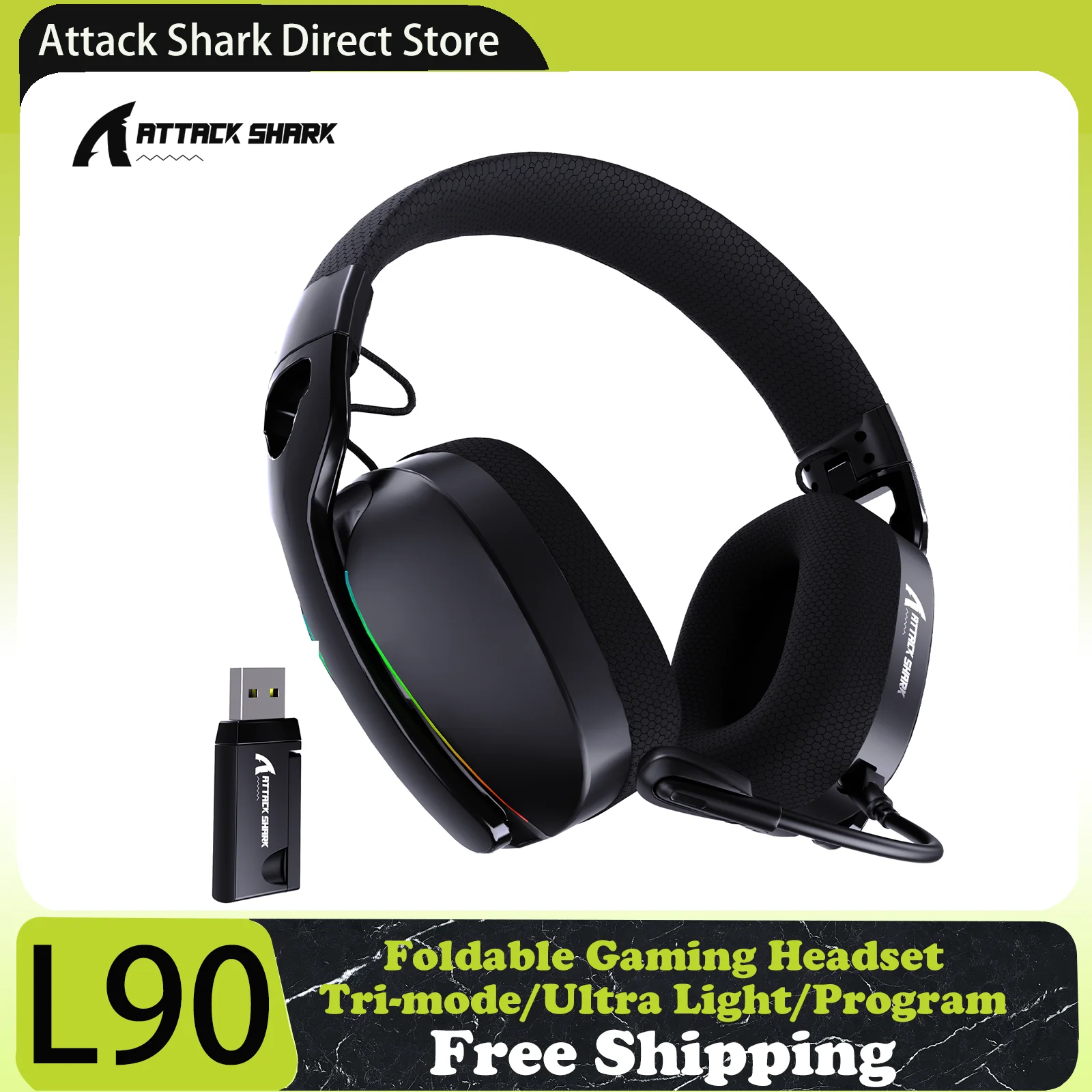 ATTACK SHARK L90 Flodable Наушники | AliExpress