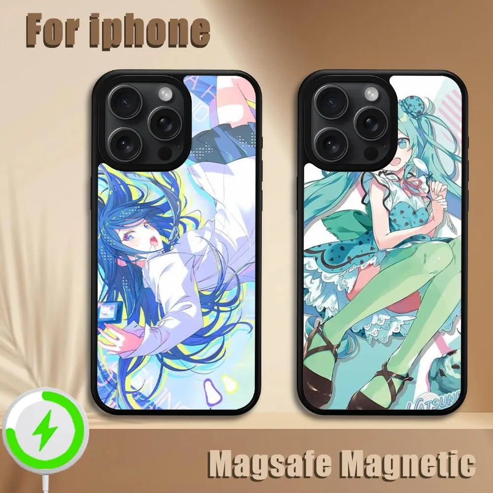 Прозрачный чехол Project Sekai, чехол для телефона iPhone 11 12 13 14 15 Plus Pro Max Magsafe ...