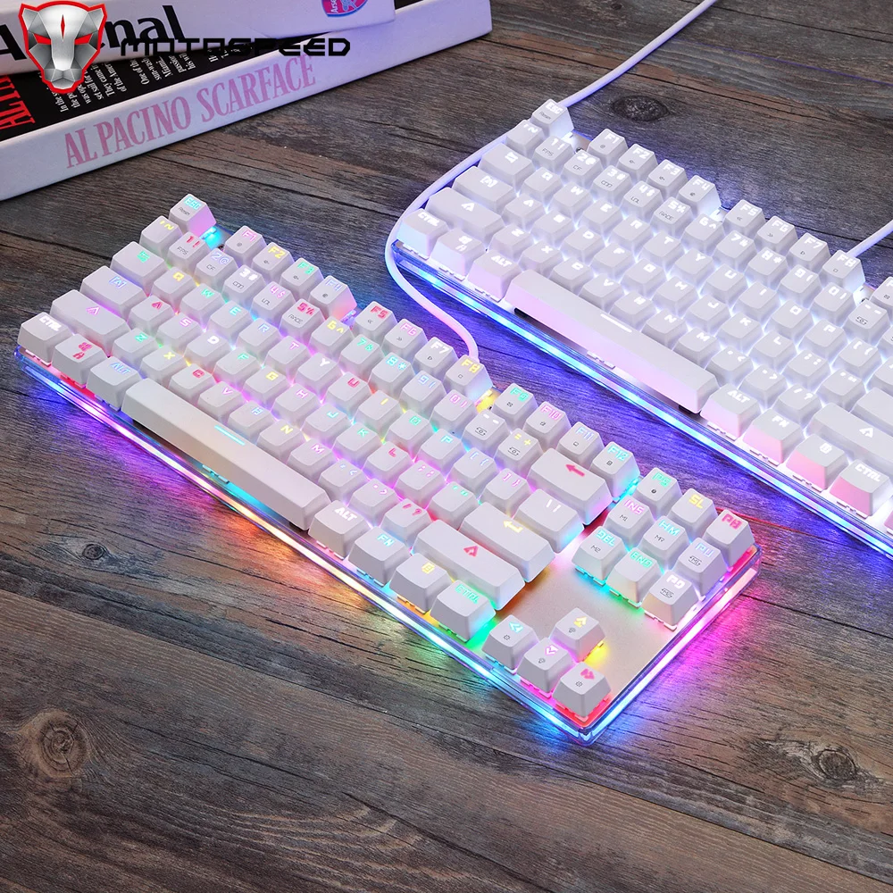 Motospeed K87S механическая игровая клавиатура, красный, синий ...