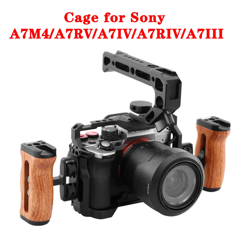 DSLR Sony A7M4 M3 R3R2 R5 A7IV/III/A1 Клетка для камеры с швейцарским слотом Arca 1/4 дюйма ...