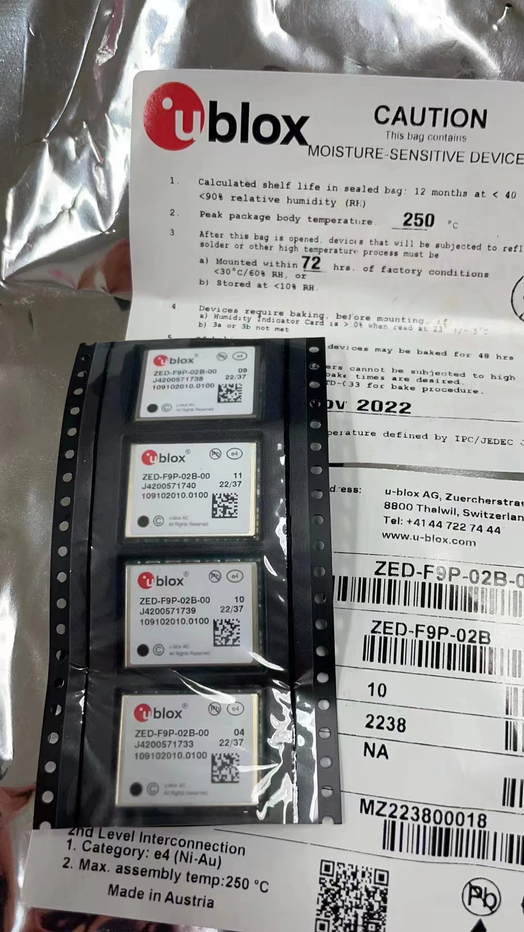 ZED-F9P-01B ZED-F9P-02B оригинальный радиочастотный приемник GNSS ...