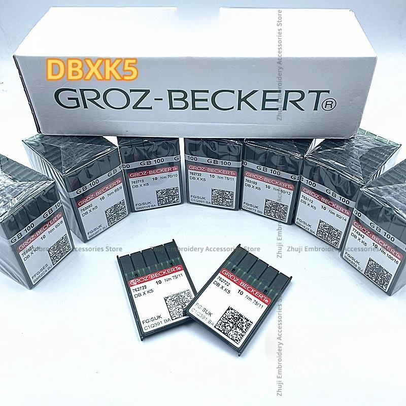 10 шт., 1 пакетик, немецкие иглы Groz Dbxk5 Db*k5 Groz-Beckert, серебряные иглы, аксессуары для ...
