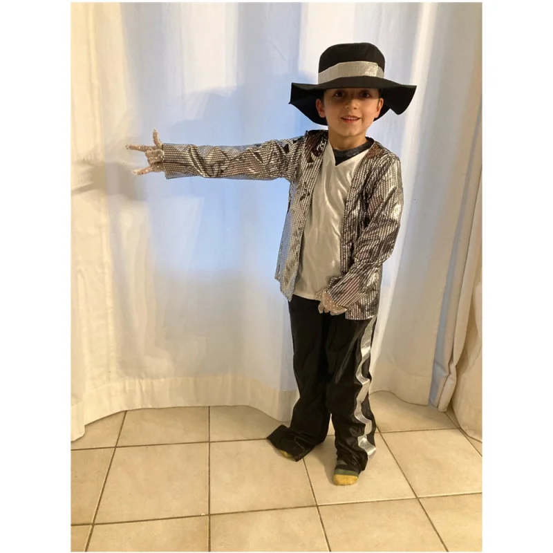 Kids Boys Birthday Carnival Michael Jackson Cosplay Costume Superstar ...
