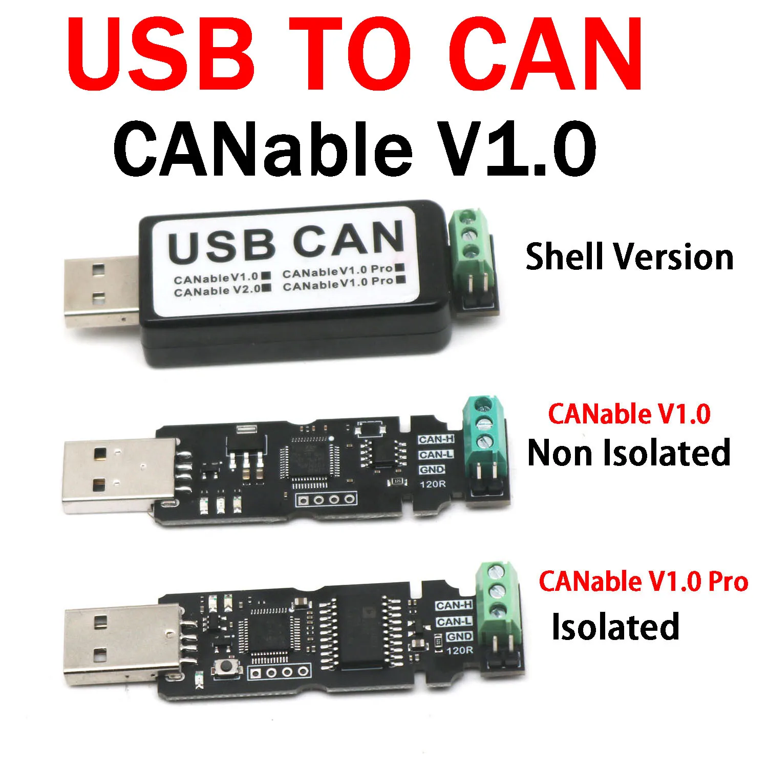 USB-CAN CANable PCAN Debugger CAN Bus Debugger Анализатор изолированный ...