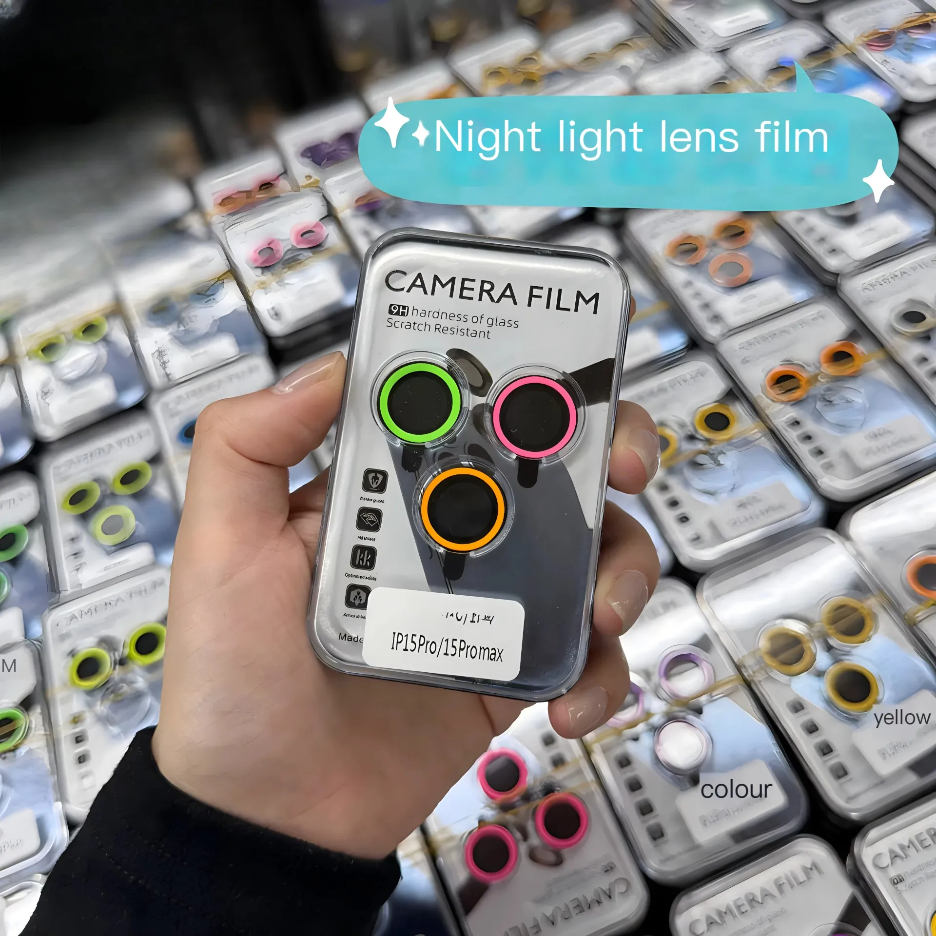 Фосфоресцирующая Защита объектива камеры для iPhone13 Pro Max цветной ...