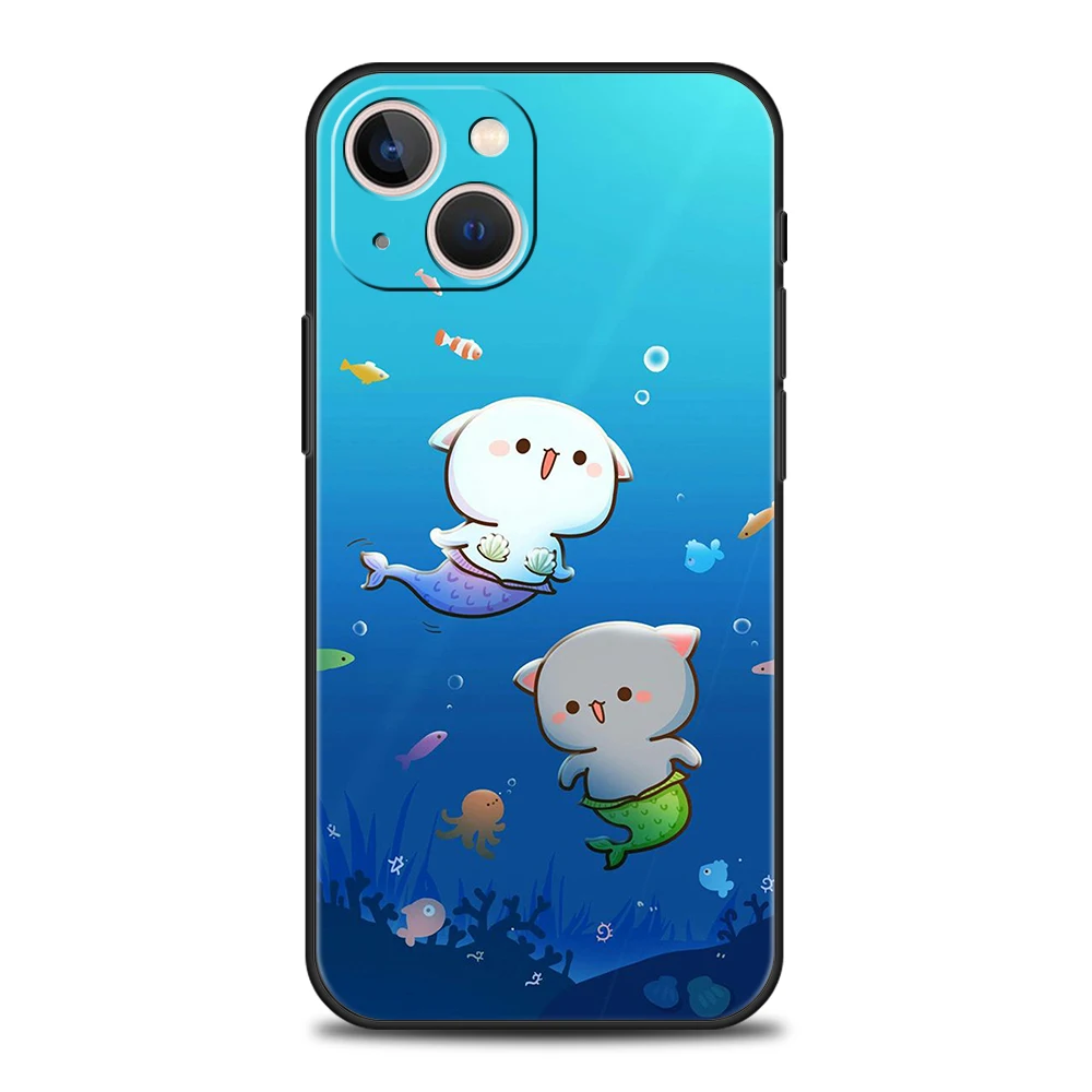 Чехол для телефона Peach And Goma Cat для iPhone 16, 15, 14, 13, 12 ...