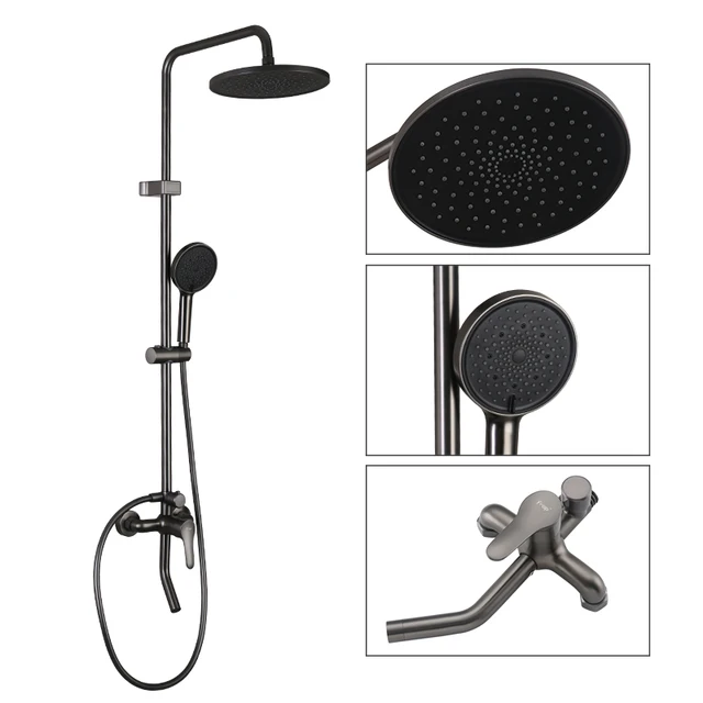 Frap латунь тропический душ система смеситель для ванны душ насадка на душ водопад смесители в ...