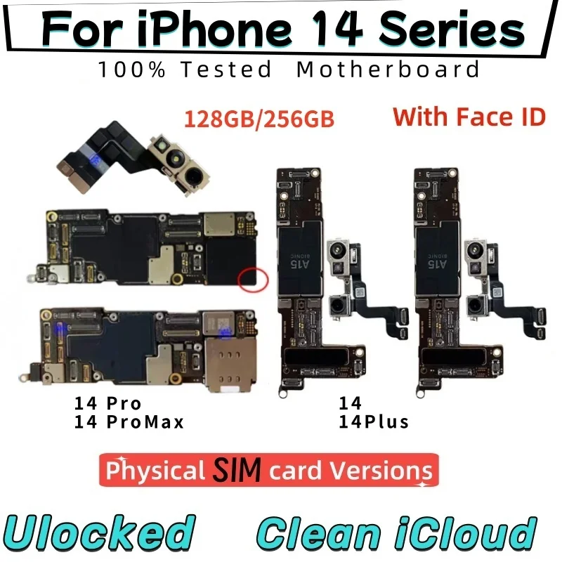 Разблокированная материнская плата для iPhone 14 Pro Max, материнская плата Clean iCloud для ...