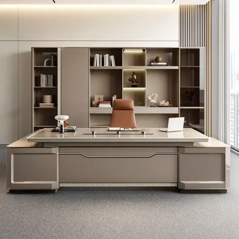 Модный легкий офисный стол. Простой современный президентский стол ...