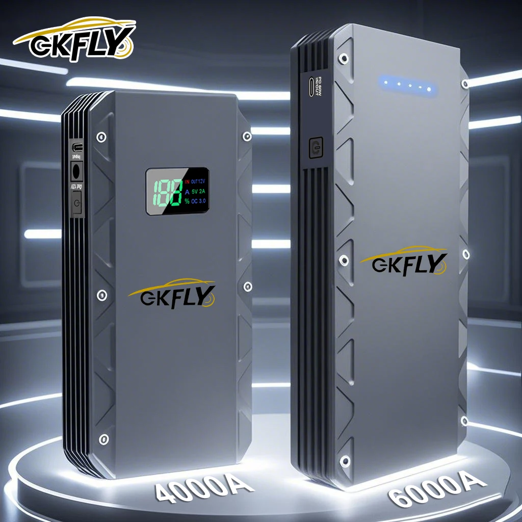 GKFLY 4000A/6000A Автомобильный стартер Power Bank Портативное пусковое устройство Автомобильный ...