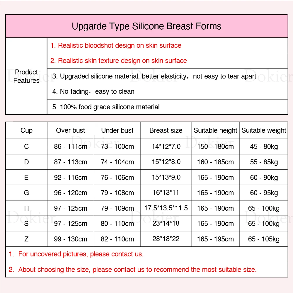 Реалистичная поддельная грудь Dokier, большая силиконовая форма груди ...