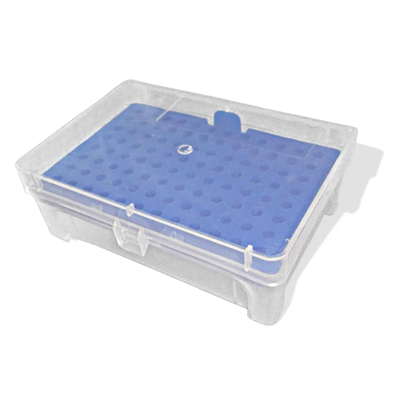 Rectangular 96 Positions Laboratory 10ul Pipettor Tip Holder Box ...