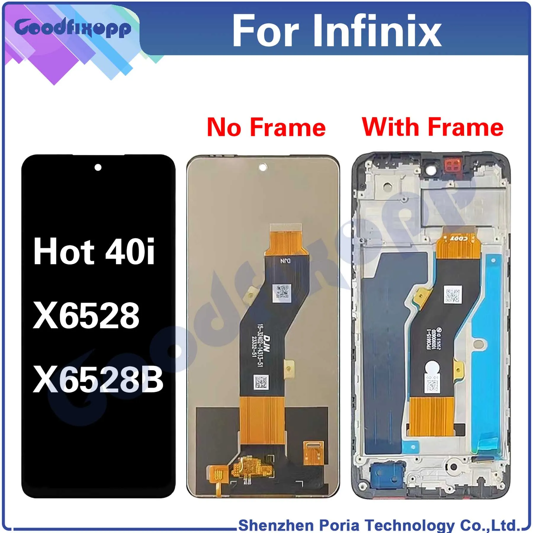 Для Infinix Hot 40i X6528 X6528B ЖК-дисплей кодирующий преобразователь ...