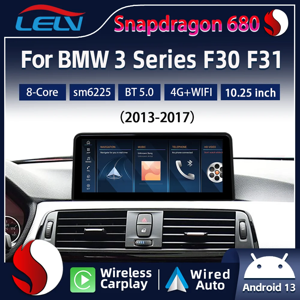 Новый ID8 UI Wireless CarPlay Android AUTO 10,25 дюйма для BMW 3/4 ...