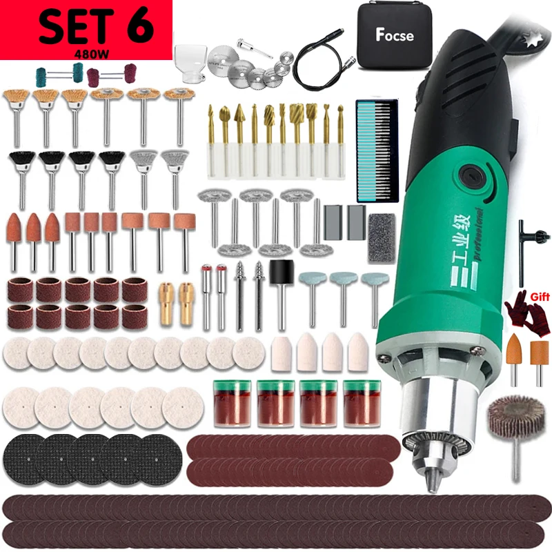 FOCSE Мини-дрель-гравер FC260 260 Вт зеленый | AliExpress