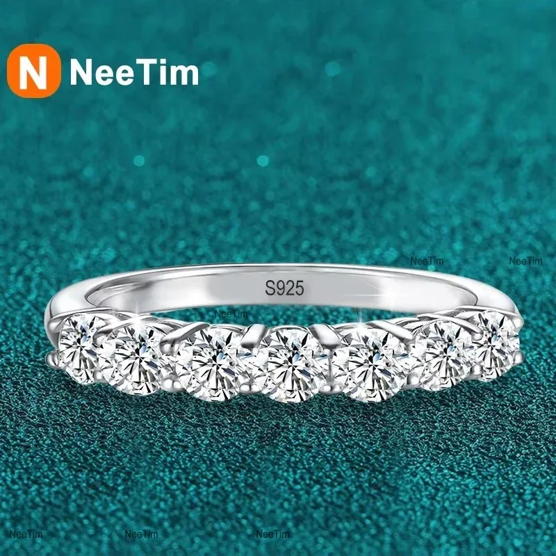 Кольцо с муассанитом для женщин NeeTim 3 мм | AliExpress